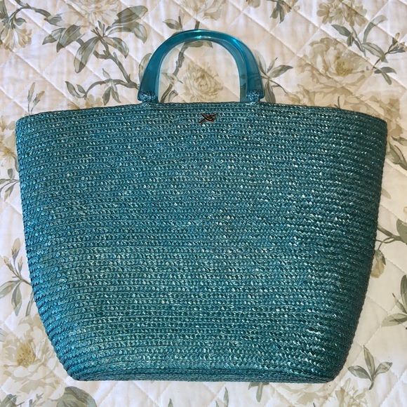 betmar | Bags | Betmar New York Woven Tote With Lucite Handles | Poshmark
